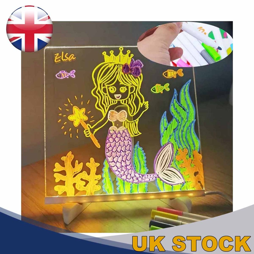 LED acrylic standing sign color message board | Shopee Malaysia