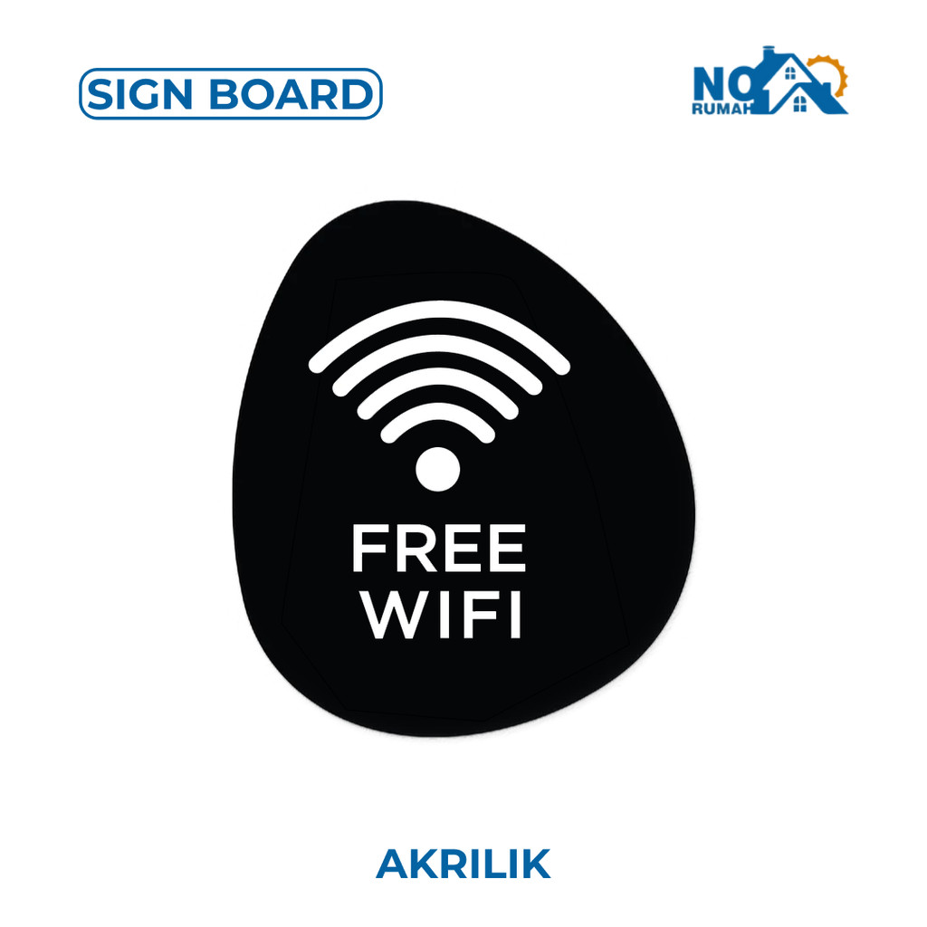 Logo Free Wifi Sign Board Acrylic Wall Signage Acrylic Restaurant Wall ...