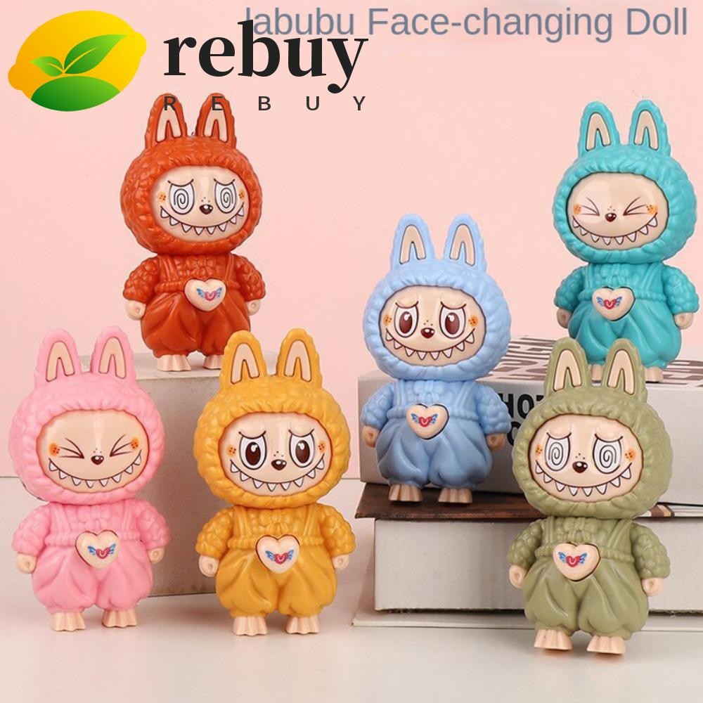 REBUY Labubu Face Makeup Toy, Mini With Keychain Labubu Face Changing ...