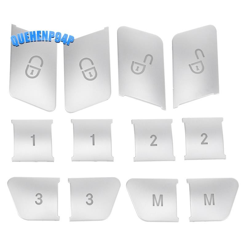 12Pcs Car Door Seat Memory Lock Buttons Covers Stickers for CLA/GLA ...