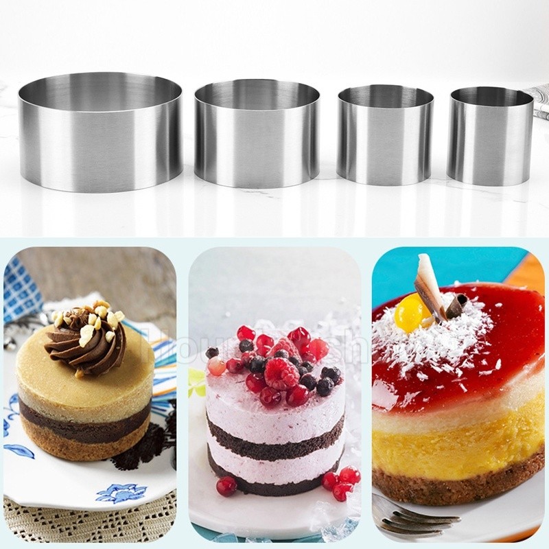 Round Shape Mousse Ring Cake Mold Stainless Steel Cheese Baking Tools ...