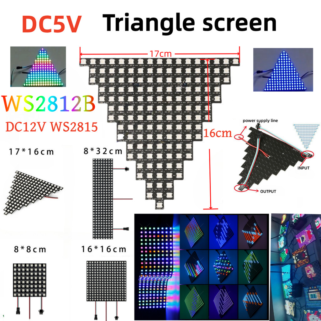 WS2812B LED Digital Flexible Individually Addressable Panel Light LED ...