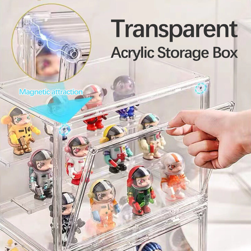 MYMKBK Acrylic Display Case Boxes Transparent Organizer Stackable Shoe ...
