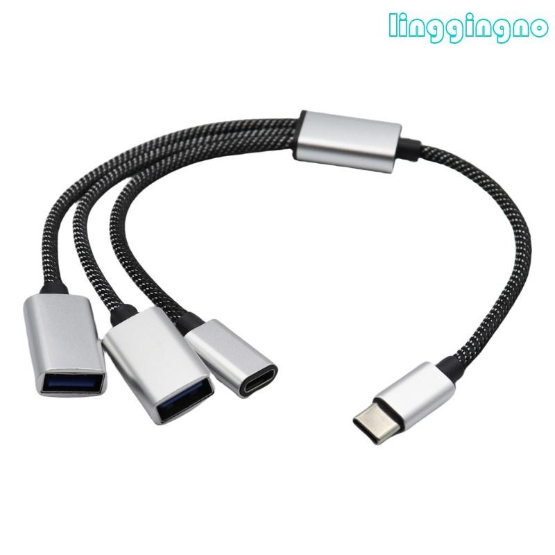 RR USB C Male to 3 Female USB+USB C Expander USB Port Extender Splitter ...