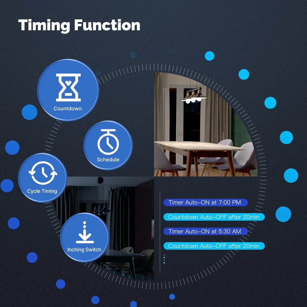 MOES Tuya Matter WiFi Smart Light Button Switch EU Verison Remote ...