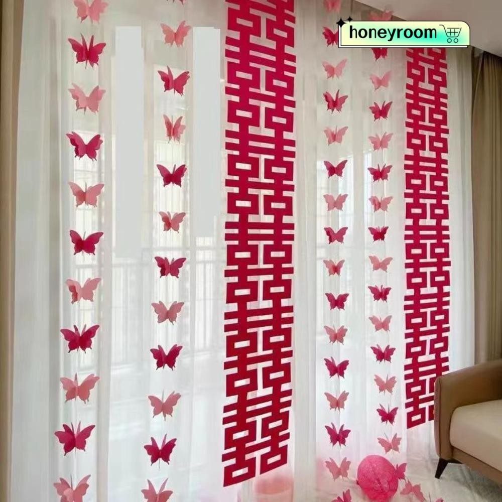 HONEYROOM Wedding Hanging Flags, DIY Chinese Double Happiness Chinese ...