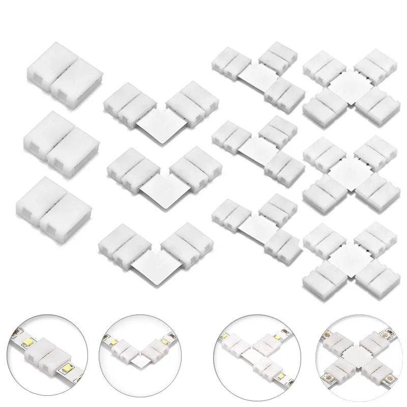2pcs Solderless LED Connector 2/3/4/5/6Pin I/L/T Shape Corner LED Tape ...