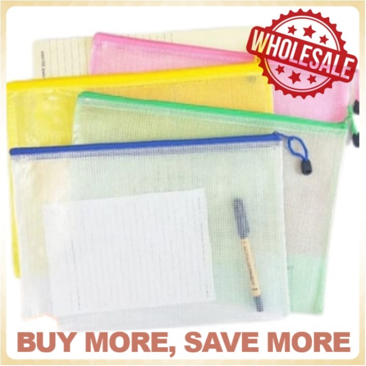 [Ready Stock] A4 File Folder Document Bag Zip Zipper Bags Waterproof ...