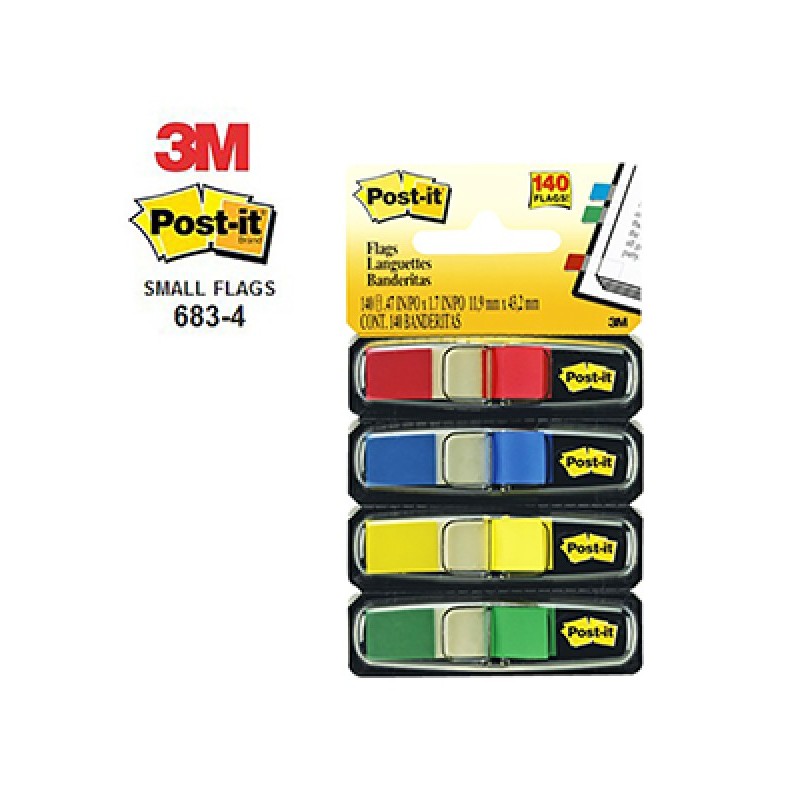 3M Post It Small Colour Flags (683-4) - 4 Colours x 35's | Shopee Malaysia