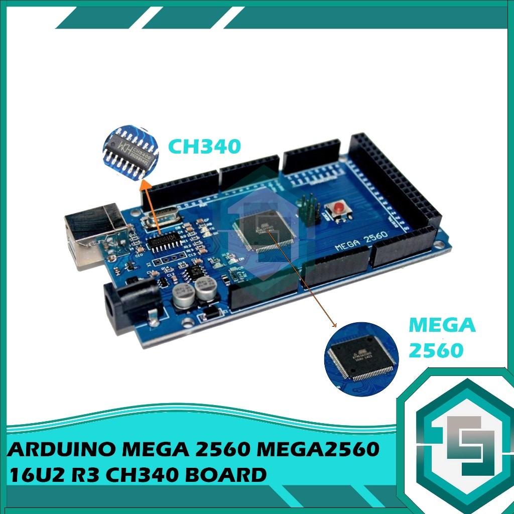 ARDUINO MEGA 2560 MEGA2560 16U2 R3 CH340 BOARD | Shopee Malaysia