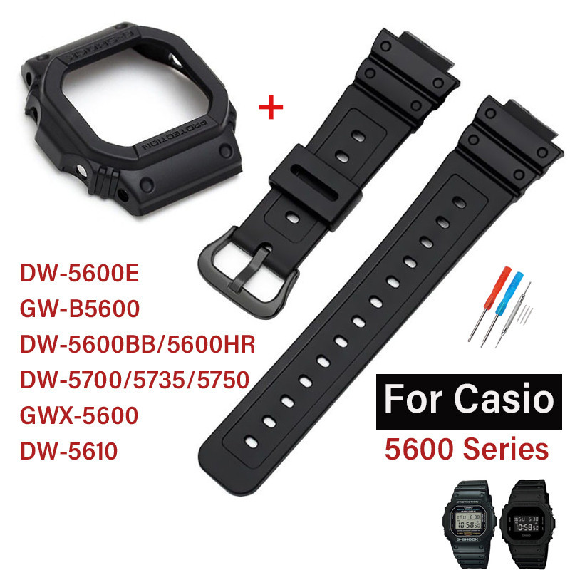 NWA Silicone Watch Strap Watch Bezel Set Casio G-shock 5600 Series GW ...