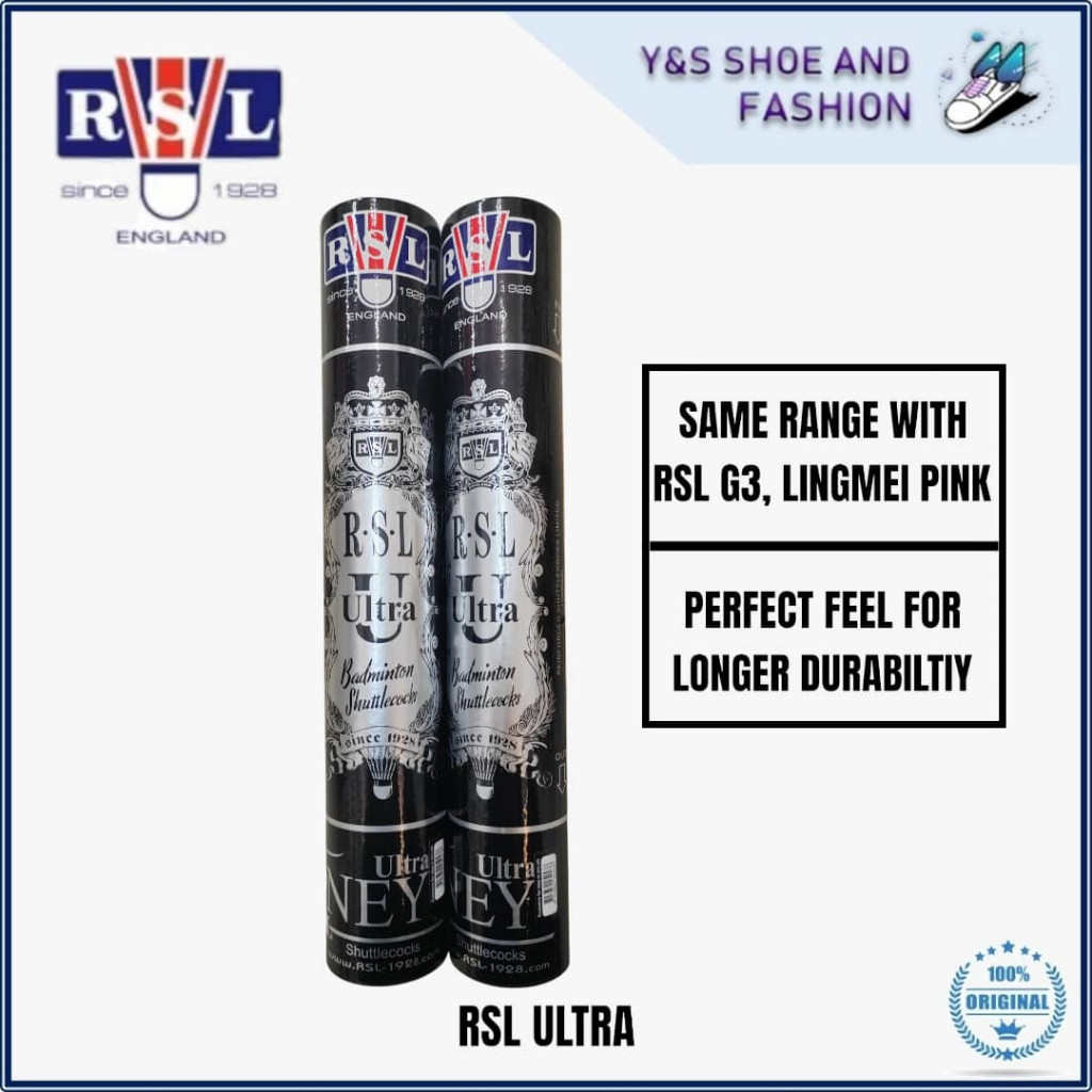 ORIGINAL RSL Ultra Badminton Goose Feather Shuttlecock (Speed 77) | Shopee Malaysia