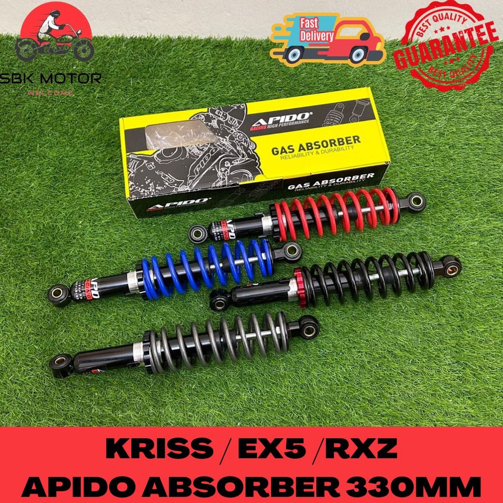 🔥【SBK MOTOR】APIDO 330mm Rear Absorber for SUZUKI KRISS / HONDA EX5 ...
