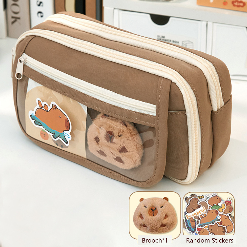 Capybara Large Capacity Pencil Case for Office School Teen Girl Boy ...