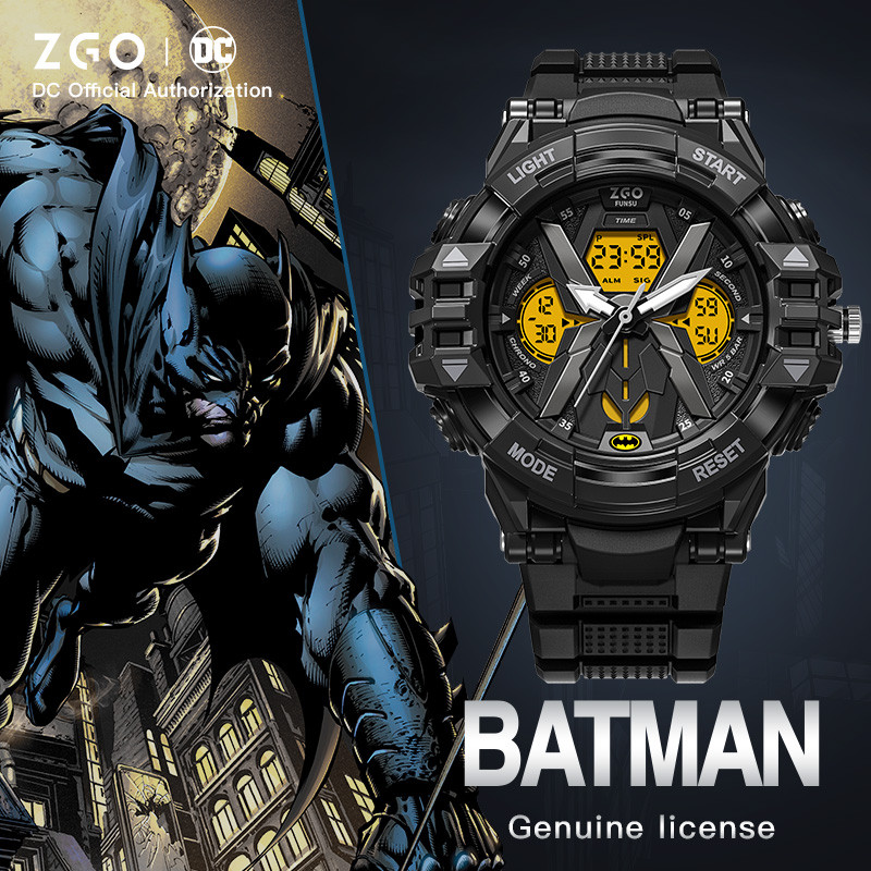ZGO x DC Genuine Batman Men's Watch Multi-Function Luminous Shock ...