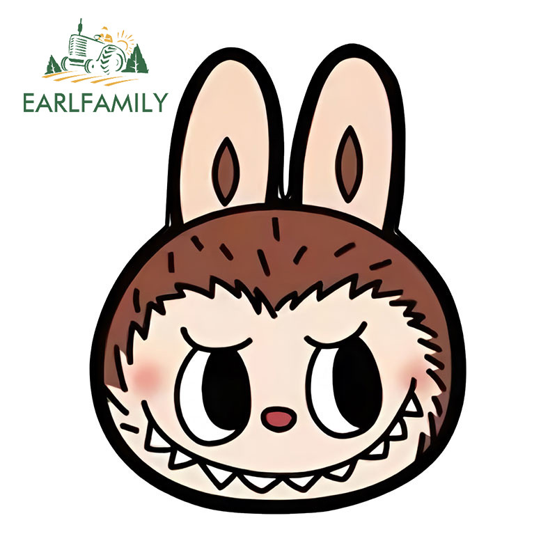 EARLFAMILY 13cm x 10.4cm Labubu Cartoon Peeker Car Sticker Campervan ...