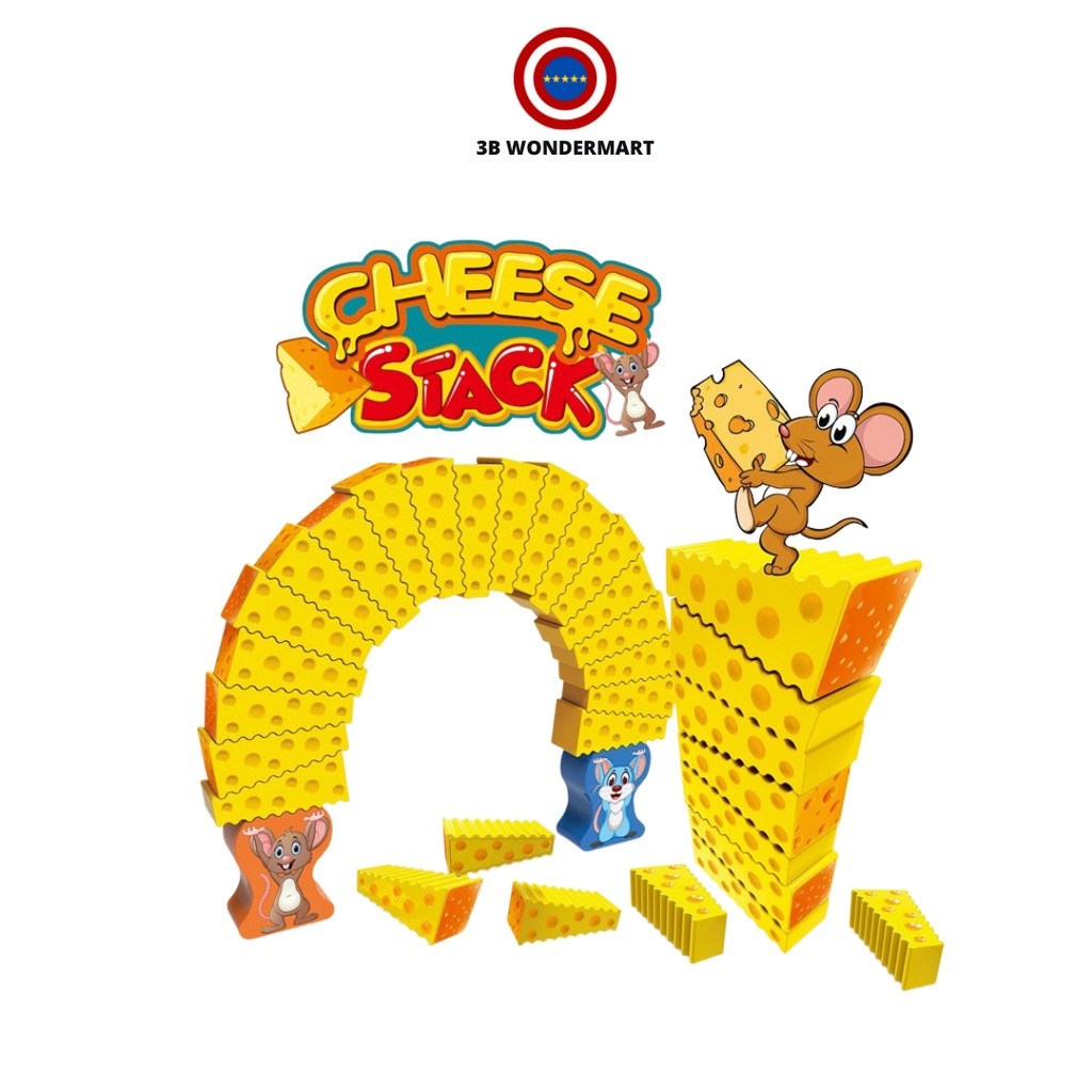Cheese Stack Toy Early Education Interactive Board Game Educational ...