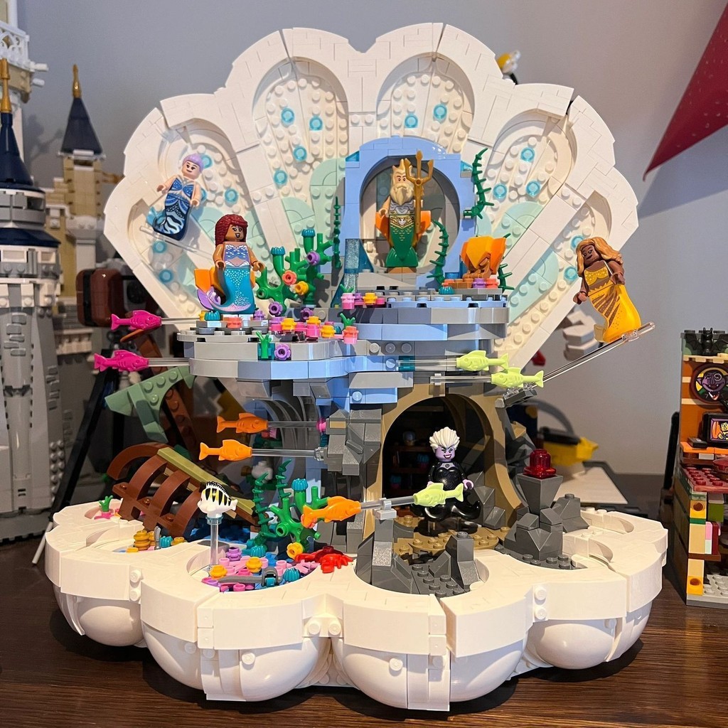Compatible with LEGO Disney Mermaid Seashell Wonderland Castle Building ...