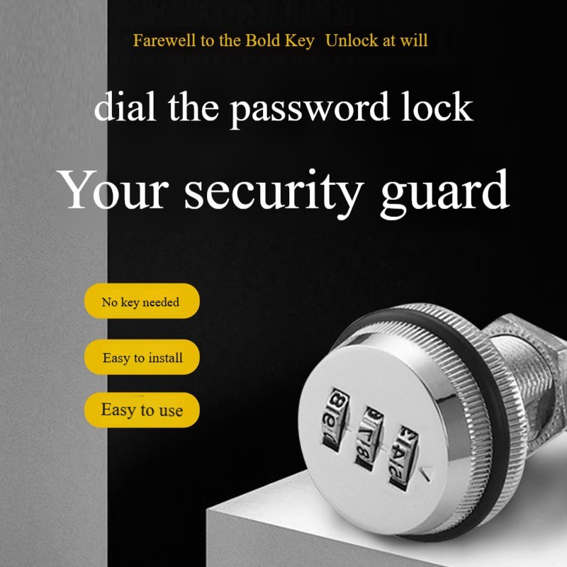 SAIE 20mm 3 Digit Combination Cam Lock Keyless Password Locker Mailbox ...