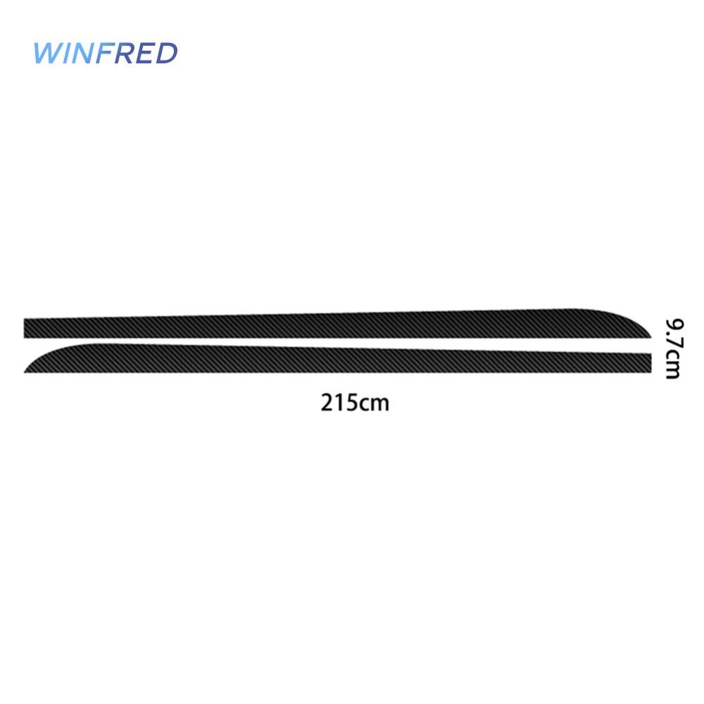 1-2Pairs Car Side Skirt Stickers Sill Stripe Black Carbon Fiber Black ...