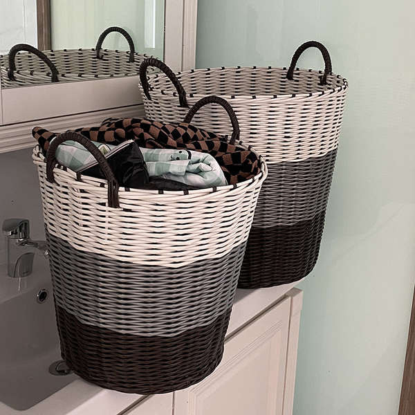 bakul kain bakul anyaman bakul laundry Bakul rotan tiruan plastik ...