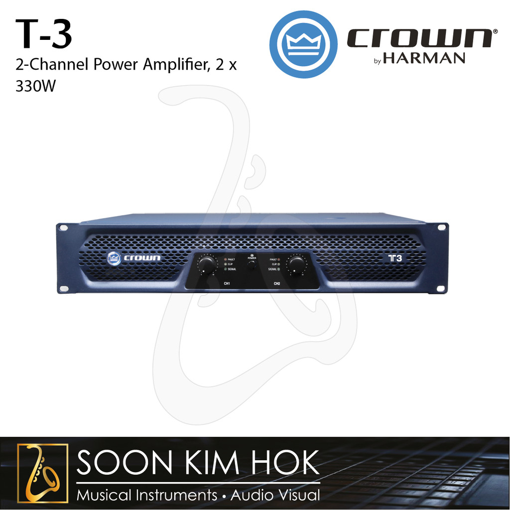 CROWN T-3 2 Channel Power Amplifier 2 x 330w (T3) | Shopee Malaysia