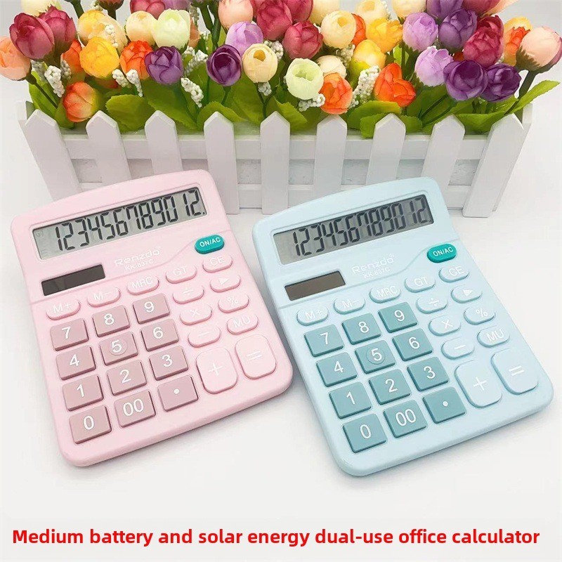 Large Display Solar Powered Calculator with Dual Power Mode | Shopee ...