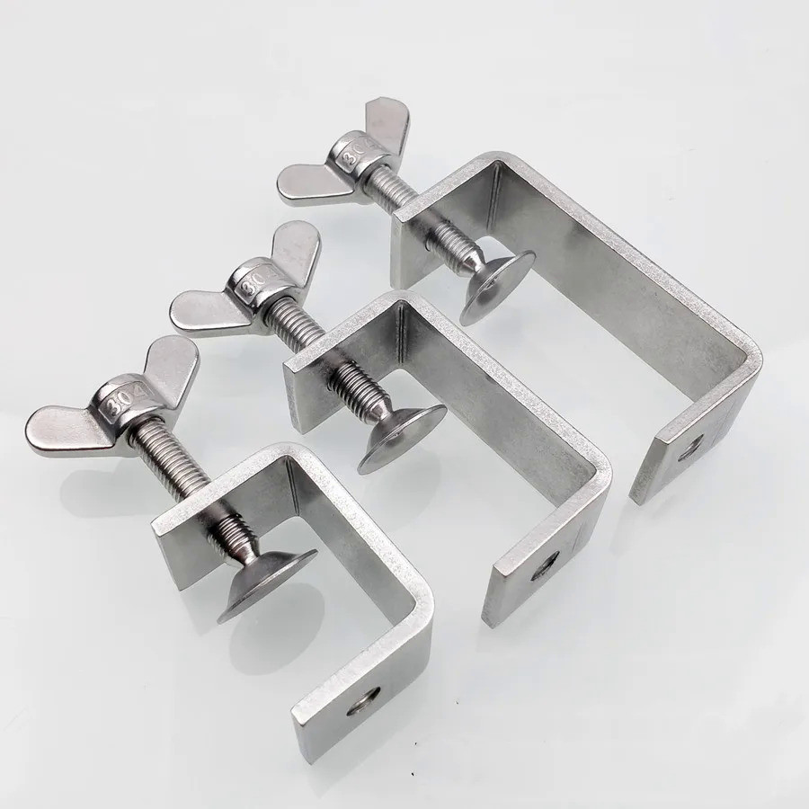 Stainless Steel C-Type Heavy Duty Desktop Clamp, Adjustable Desk Fixed ...