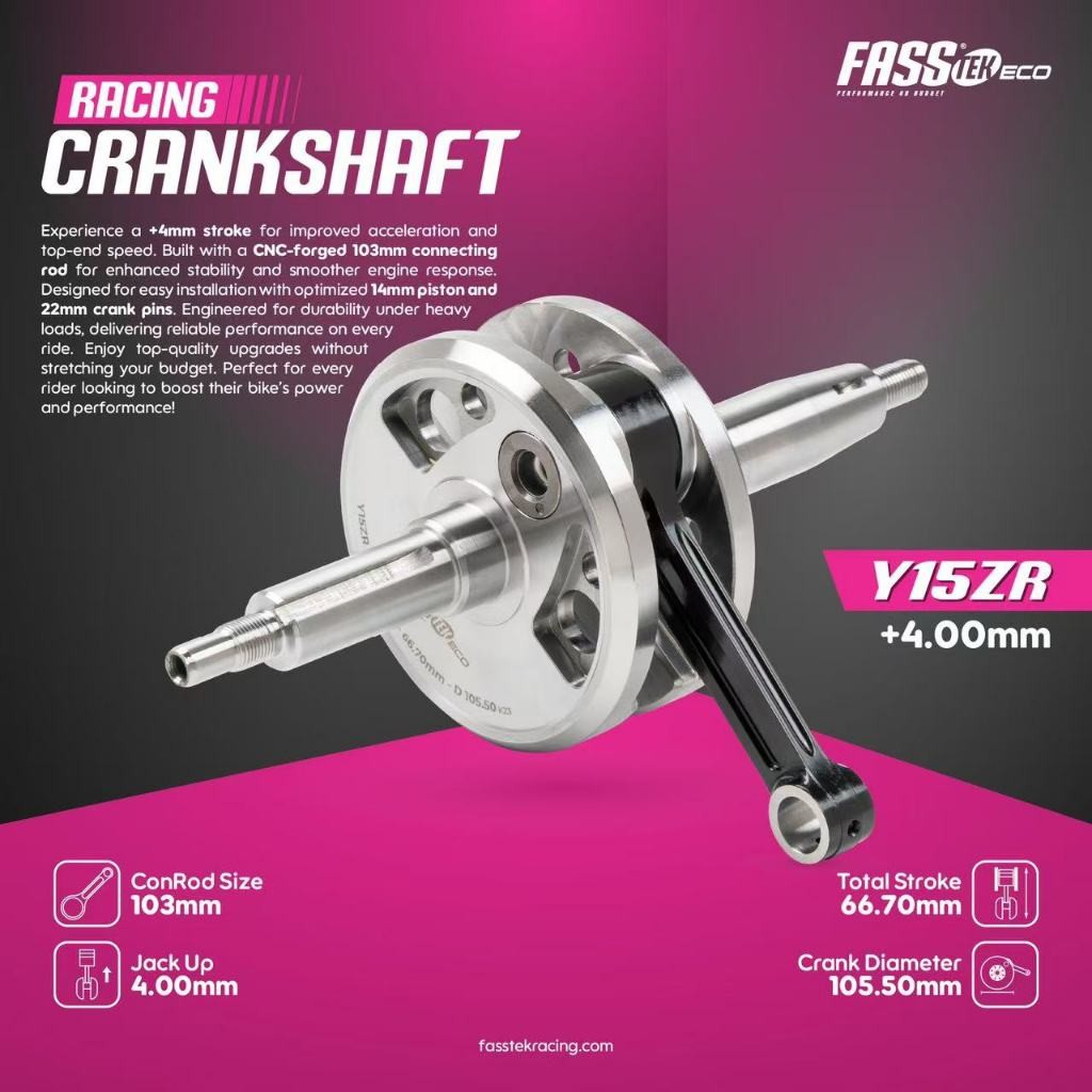 FASSTEK PRO STREET CRANKSHAFT ECO Y15 Y16 FZ LC 5S JACK UP 5mm 8mm FOR ...
