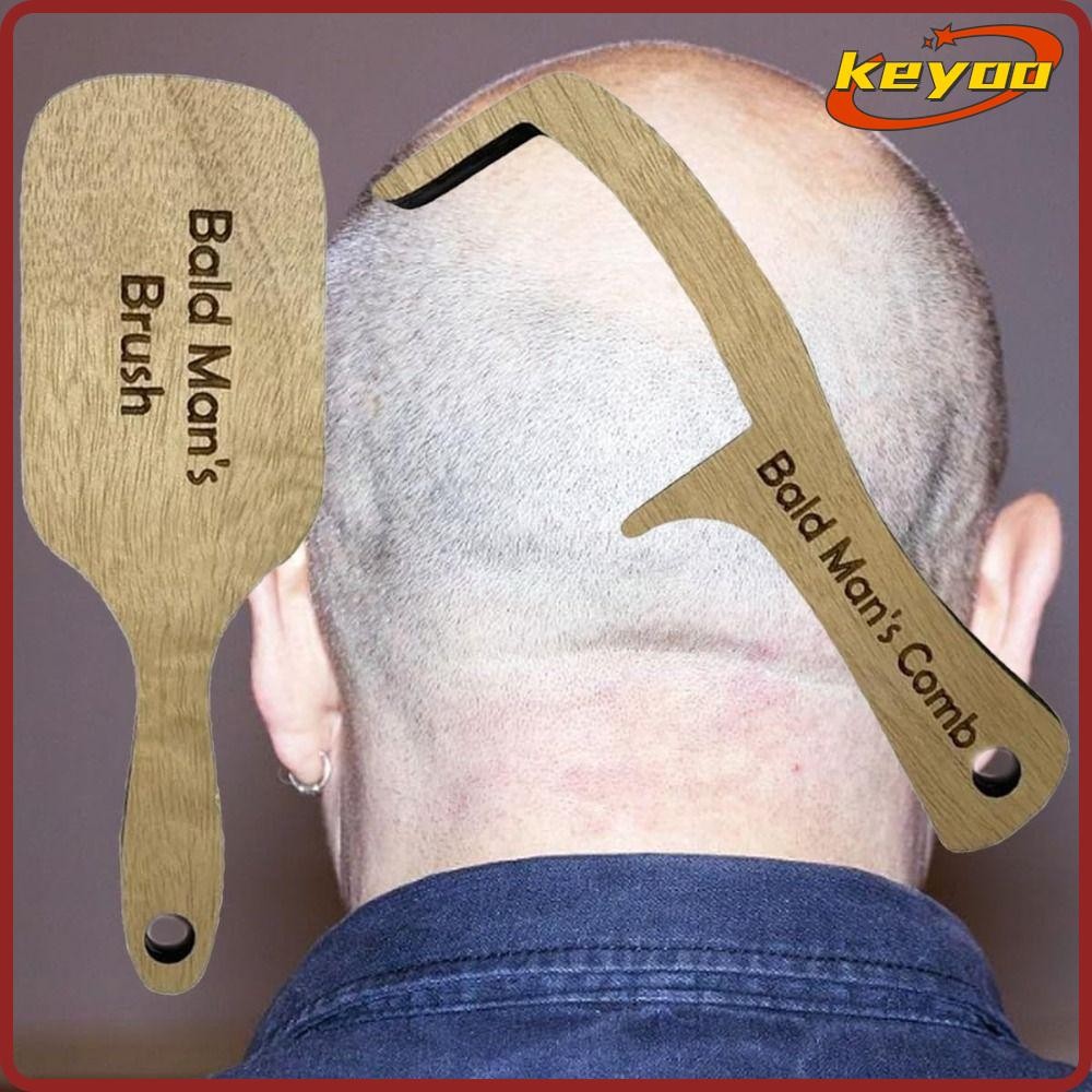[KEYOO] Gag Hairloss Joke Gift, Wooden Thinning Hair Gag Gift Comb ...