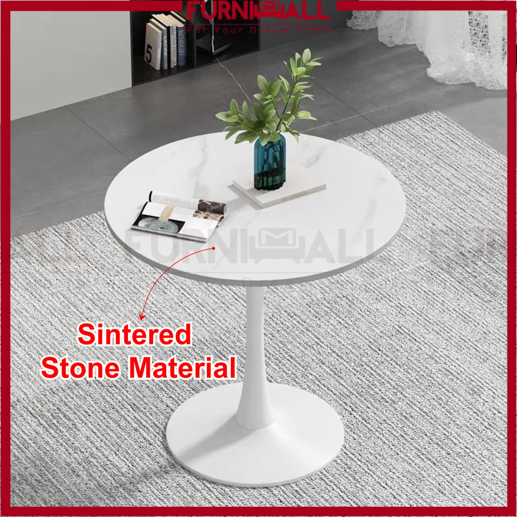 Furnimall Sintered Stone Round Dining Table Coffee Table Meja Batu ...