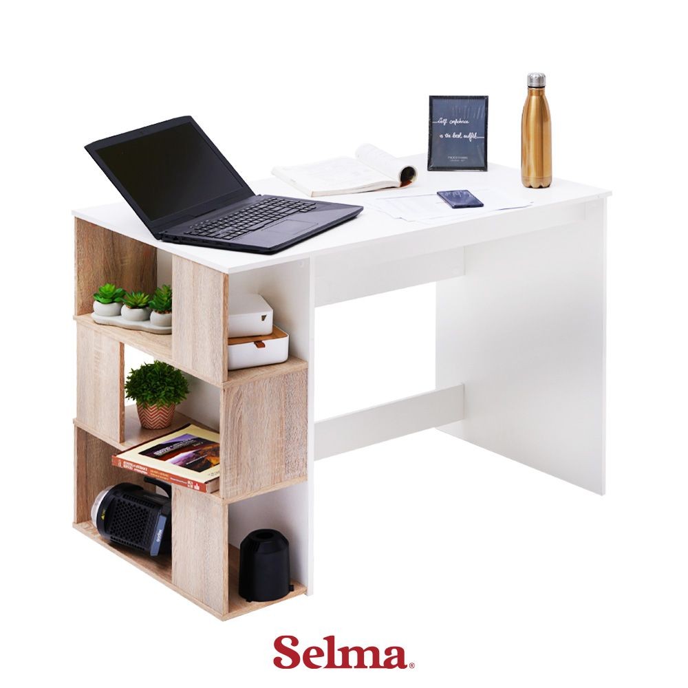 PUTIH Selma Eris Office Desk H014 - White Office Table Multipurpose ...