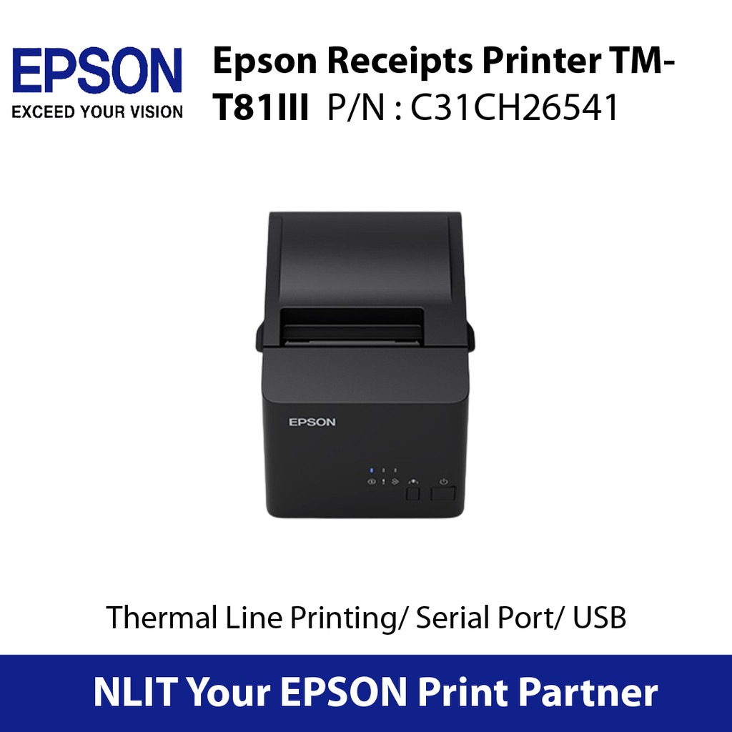 Epson Receipts Printer TM-T81III + USB and Serial Port C31CH26541 | Shopee Malaysia