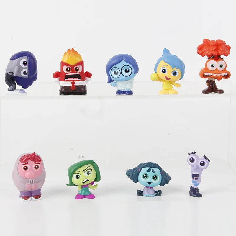 Mini Inside Out 2 Action Figure Toy 9pcs/Set Cartoon Movie Joy Anxiety ...