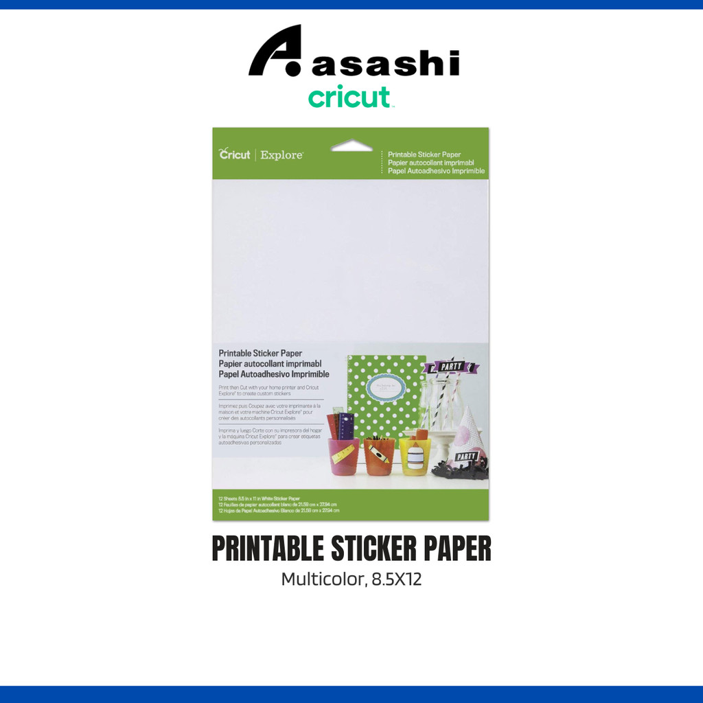 Cricut Printable Sticker Paper - 21.5 cm x 28 cm For Use With Ink Jet ...