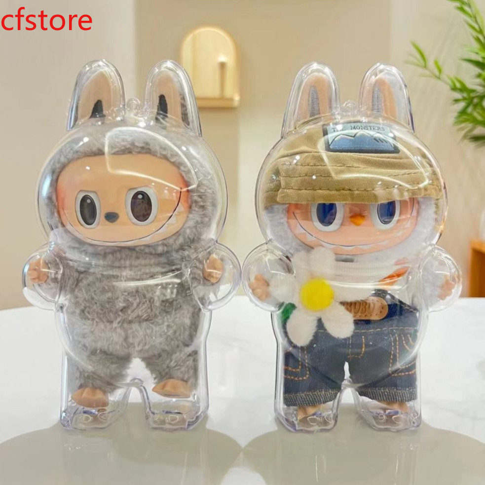 Labubu V2 Protective Acrylic Case Transparent Portable Cable Organizer ...