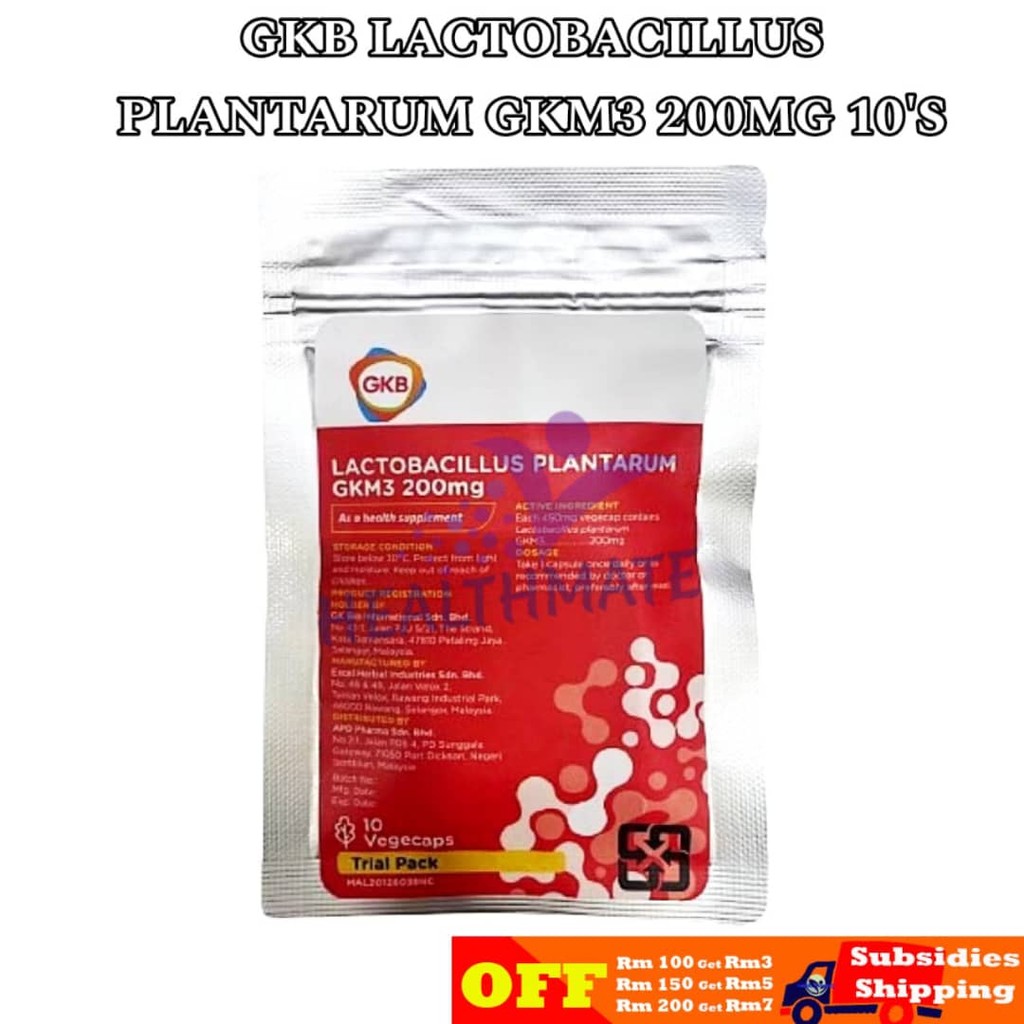 [EXP1/26]GKB LACTOBACILLUS PLANTARUM GKM3 200MG 10S (Trial Pack ...