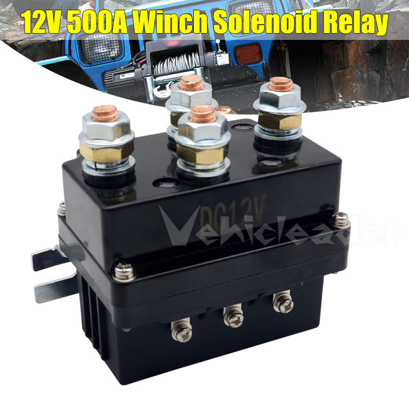 Universal 12V 500A Winch Remote Contactor Winch Control Solenoid Relay Twin Wireless Remote ...