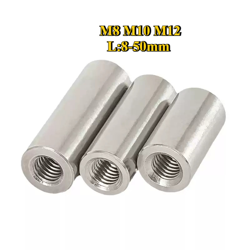 Joint Nut Round Coupling Nuts SUS304 M8M10M12Extend Long Round Coupling ...