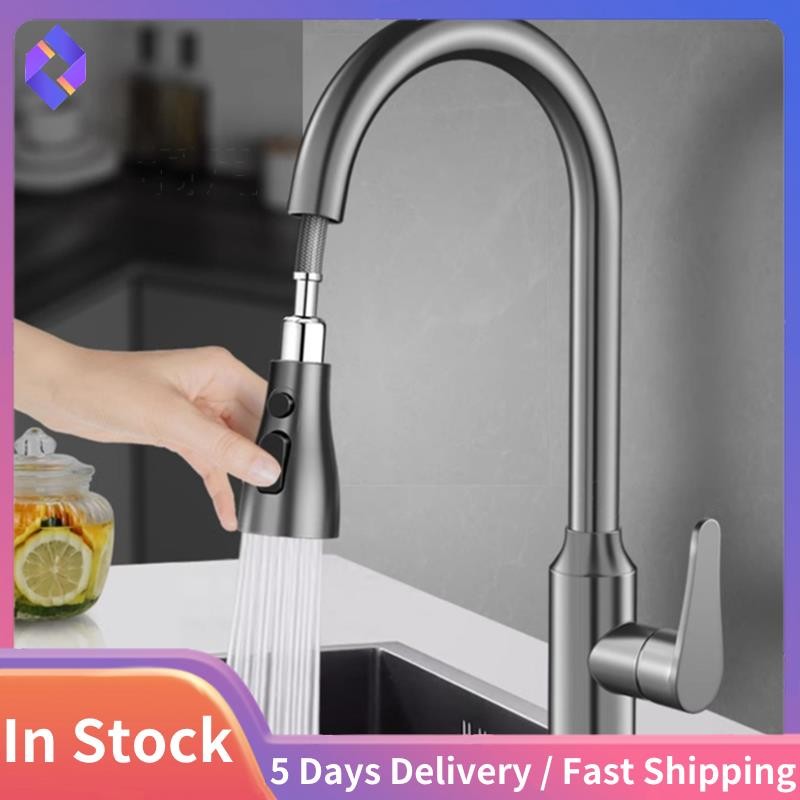 Kitchen Faucets 304 Stainless Steel Pull Out Kitchen Sink Water Tap ...