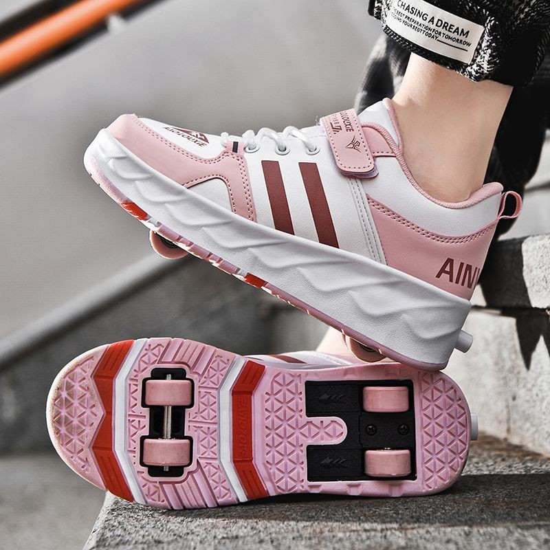 Runaway Shoe Wheels Student Sports Shoes Double Row Cheap Roller Skates ...