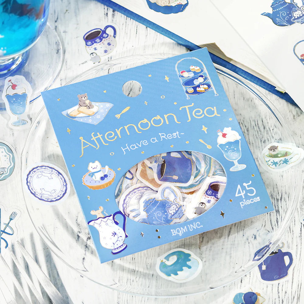 BGM Flake Sticker Afternoon Tea Party Let's Take a Breath | Shopee Malaysia