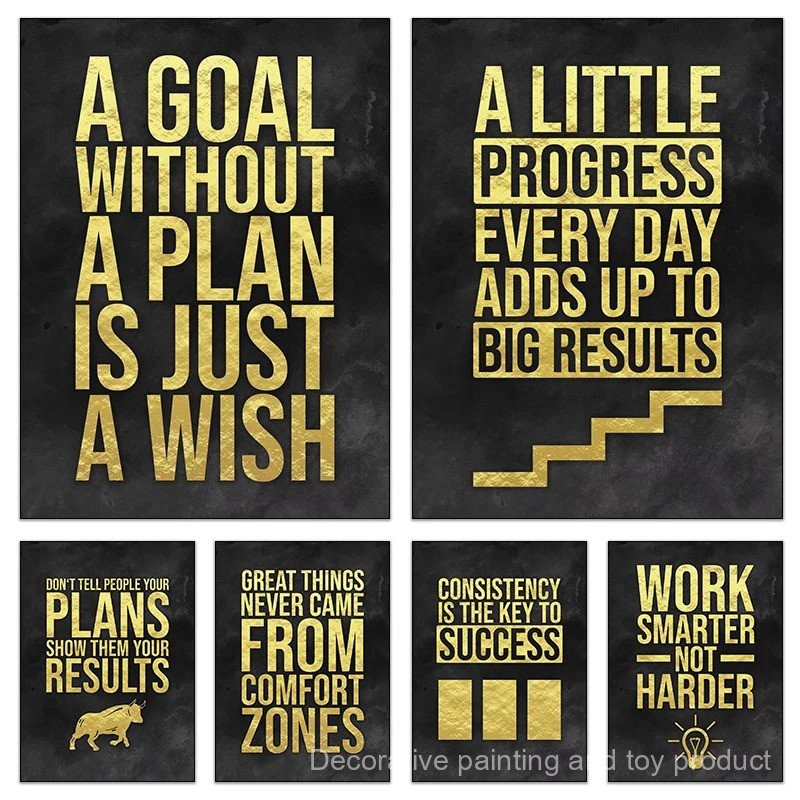 Motivational Quotes Canvas Painting Wall Art Picture Prints Office ...