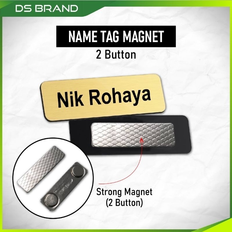 Name Tag Sekolah & Guru / Engraving Name Tag Pin /Name Tag Magnet ...