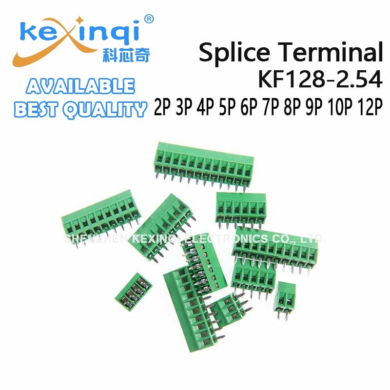 (2-10pcs) KF128-2.54 PCB Screw Terminal 2P 3P 4P 5P 6P 7P 8P 9P 10P 12P ...