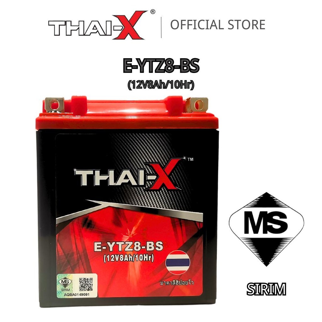 THAI-X YTZ8 Motorcycle Battery XMAX250 MT25 R25 REBEL500 ZZR250 KLX150 ...