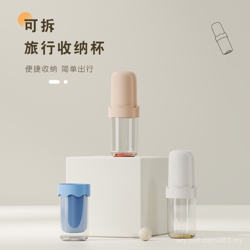 Boleh dilipat Travel Mouthwash Cup meterai cawan cuci mulut Pemisahan ...