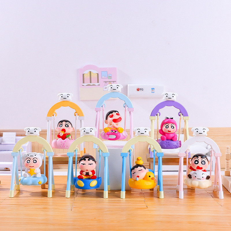 Shin Chan New Wish Swing Rocking Blind Box Figure-Mainan kotak buta ...