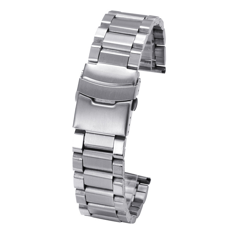 Watch Accessories All-Steel Strap Stainless Steel Strap 22mm Three-Bead ...
