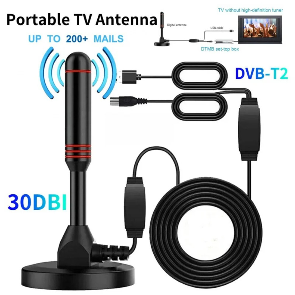 Built-in Booster Indoor Digital Antenna 2x Dvb t2 decoder Amplifier ...